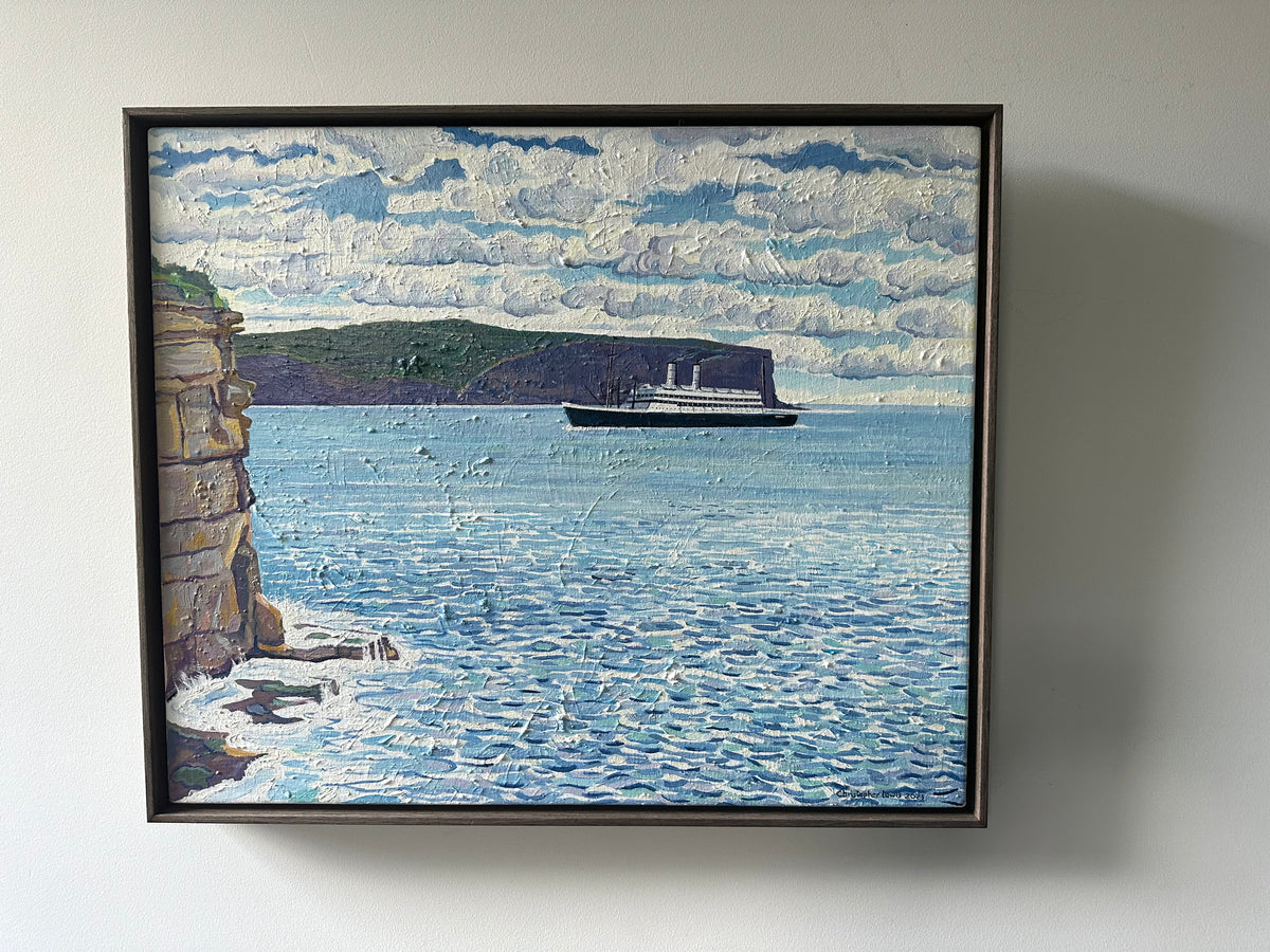 Passenger Ship entering Sydney Harbour – Christopher Lewis Art
